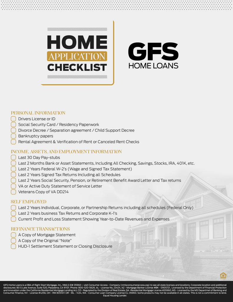 Free Download - Application Checklist – PRINT GFS